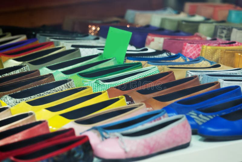 Female Shoes at Apparel Shop Stock Image - Image of shiny, stylish ...