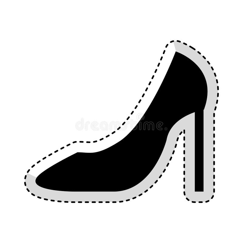 Female shoes heel icon stock vector. Illustration of foot - 90884534