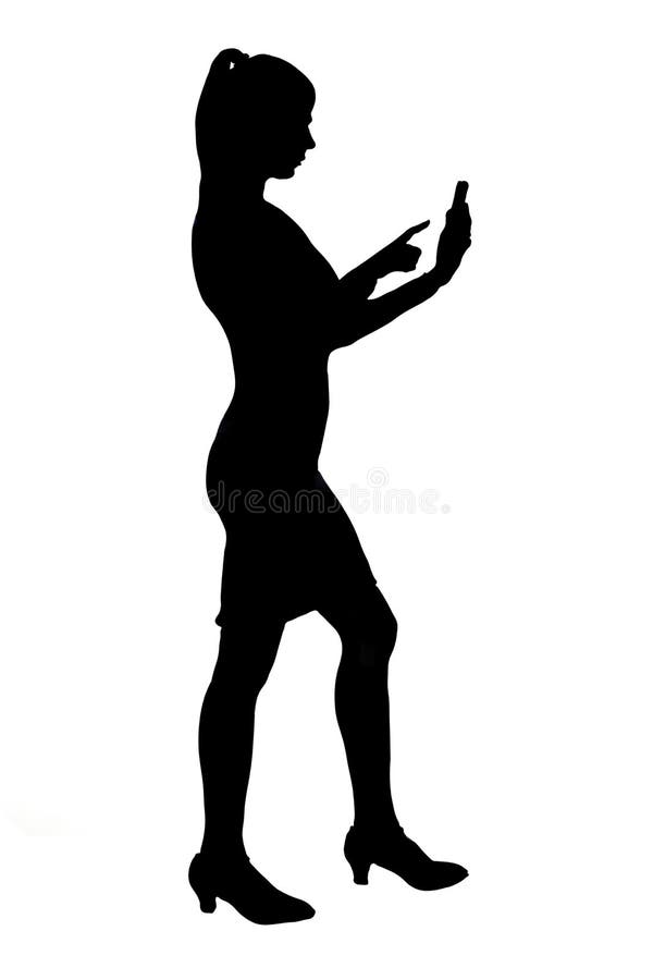 Texting Cell Phone Silhouette Stock Illustrations – 153 Texting Cell ...