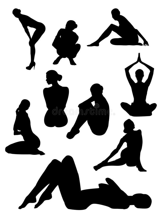 Female Silhouettes Stock Vector Illustration Of Naked 36786355
