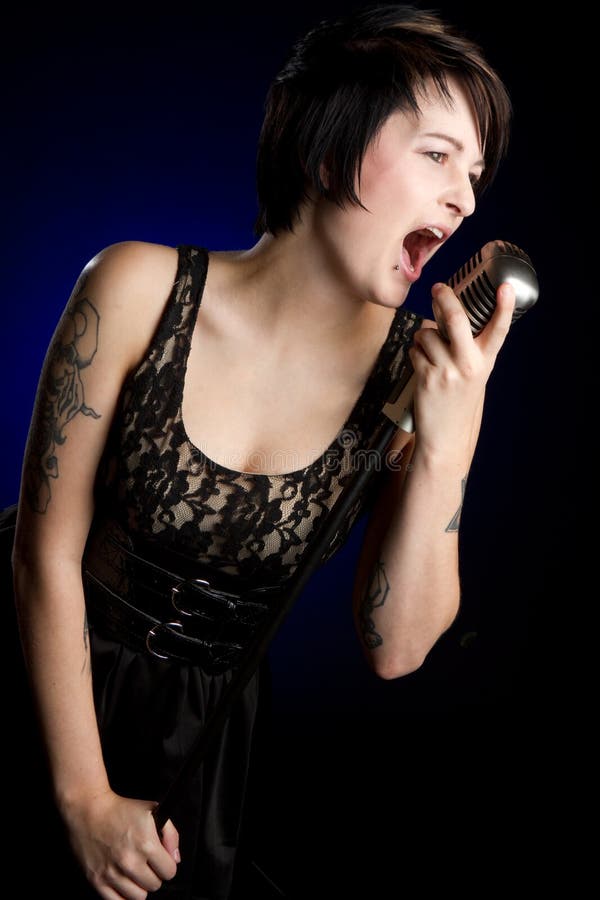 Female Singer stock photo. Image of person, female, rockstar - 14937062