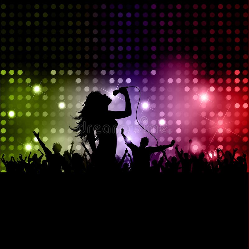 Female singer stock vector. Illustration of dancing, background - 268340