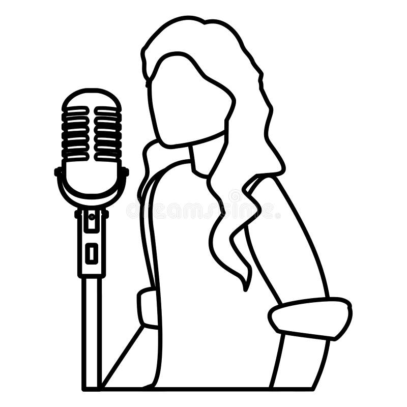 Female Singer Stock Illustrations – 2,722 Female Singer Stock ...