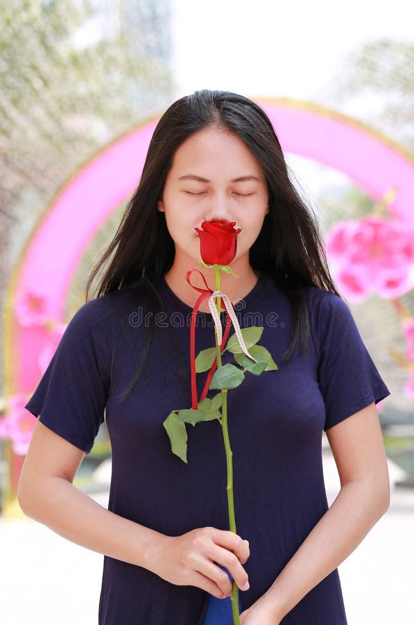 Female Sniff Flowers on a Sunny Day. Surrounds the Flowering Stock ...