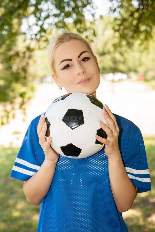 Female Soccer Player on the Field Stock Photo - Image of player ...