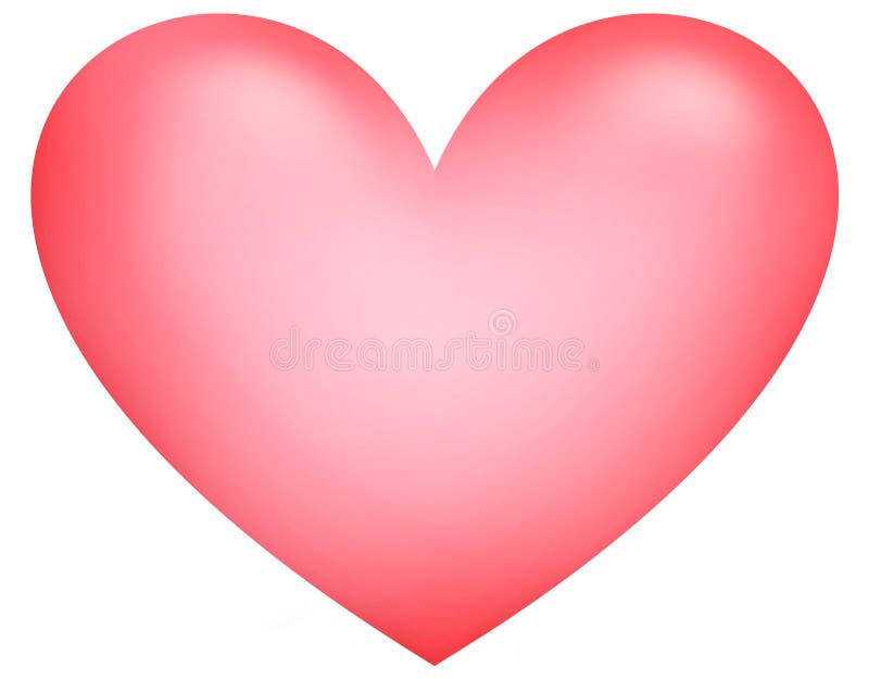 Female Soft Heart 3d Render Stock Illustration - Illustration of ...