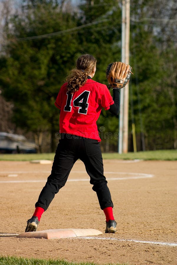 Female Softball Player stock photo. Image of school, back - 868836