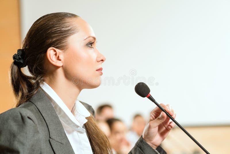 Female speaker stock photo. Image of leadership, beautiful - 28119342
