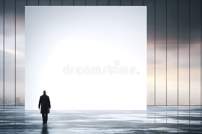 Female Speaker on Stage, Confident and Engaged Bright Projection Screen ...