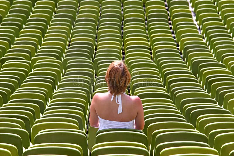 Female spectator stock photo. Image of numbers, girl, arena - 2466006