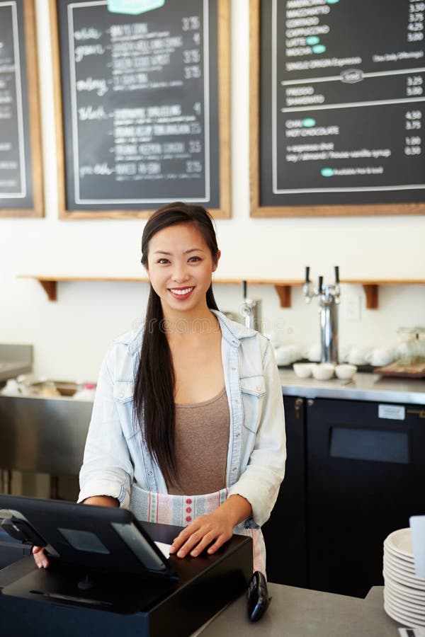 Female Staff in Coffee Shop Stock Photo - Image of people, making: 36599868