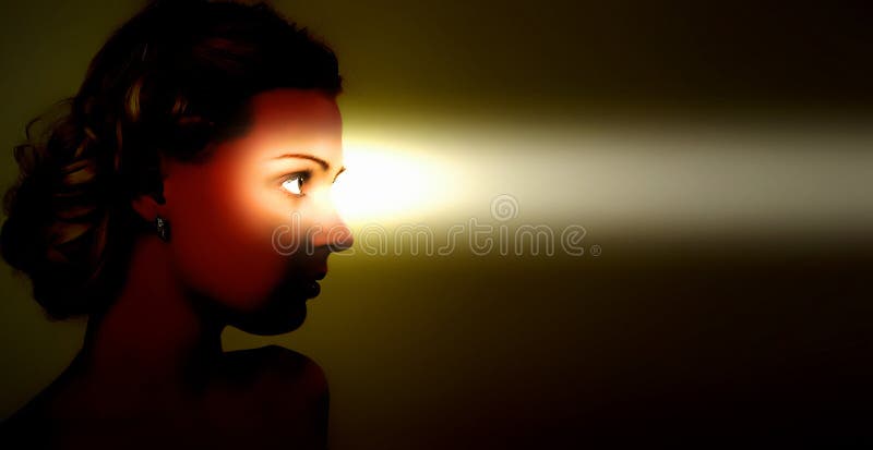 Female stare. stock image. Image of dark, gaze, lips, glare - 518269