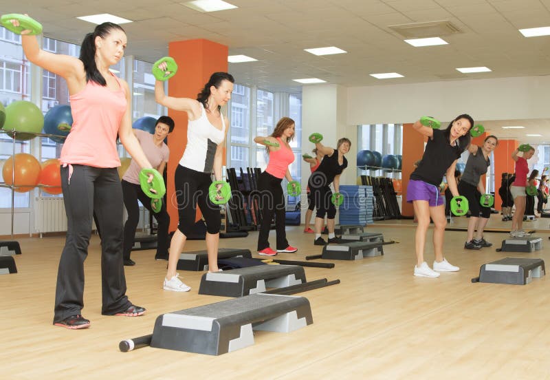 Female on the Step Board during Exercise Stock Photo - Image of ...