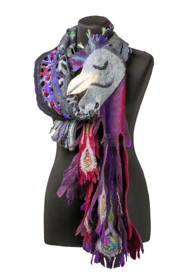 Female Stole from Felted Wool Stock Photo - Image of sleeping, felted ...