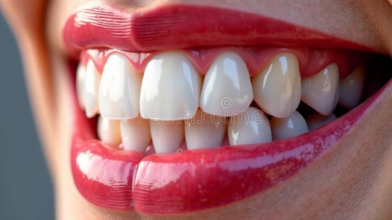 Female Straight Teeth Close Up Stock Photo - Image of dental, caucasian ...