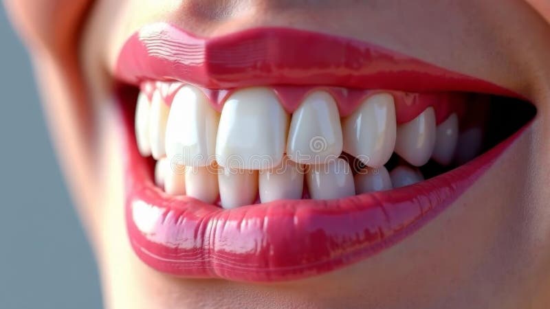 Female Straight Teeth Close Up Stock Photo - Image of straight, face ...