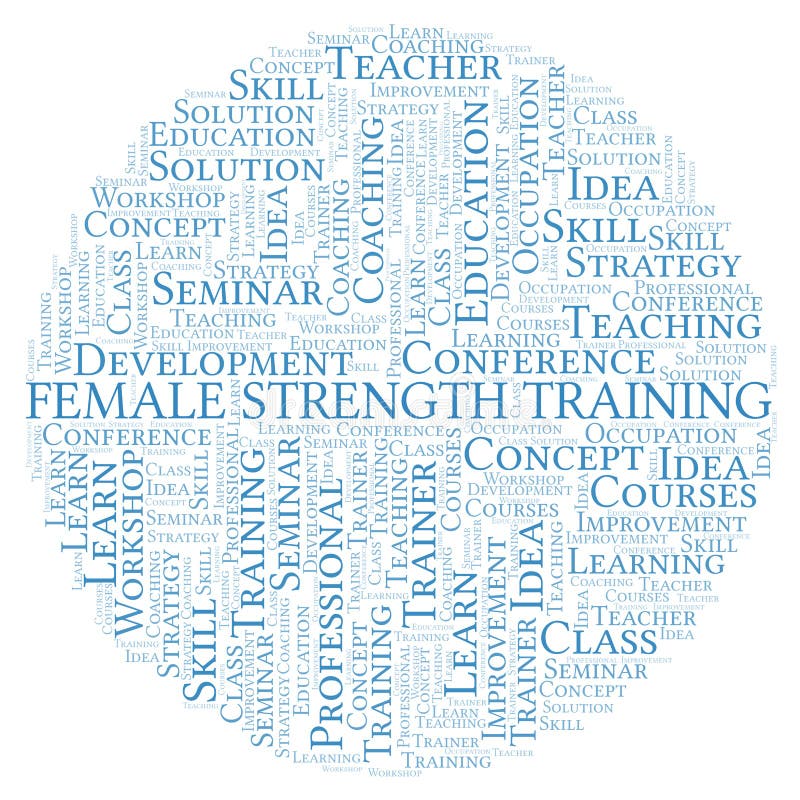 Strength Training Word Cloud. Stock Illustration - Illustration of ...