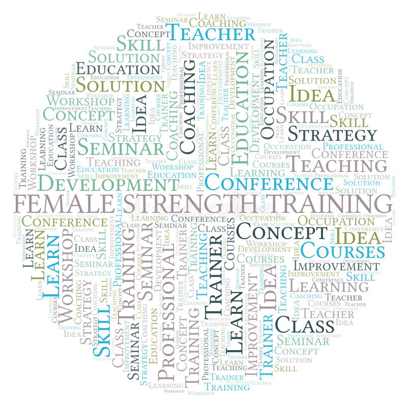 Female Strength Training Word Cloud. Stock Illustration - Illustration ...
