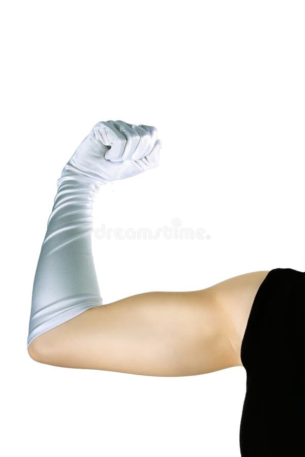 Female Strong Arm Isolated on White Stock Photo - Image of health ...