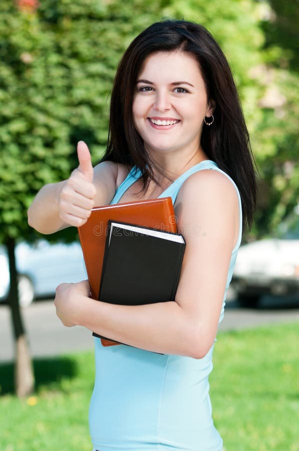 Female student stock image. Image of hands, close, happy - 24178531