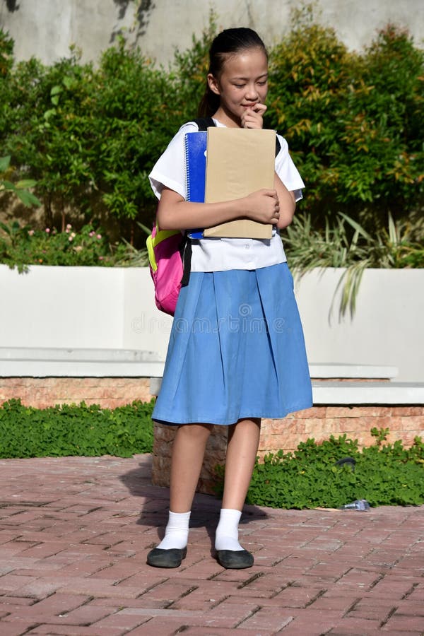 A Female Student Decision Making Standing Stock Image - Image of ...