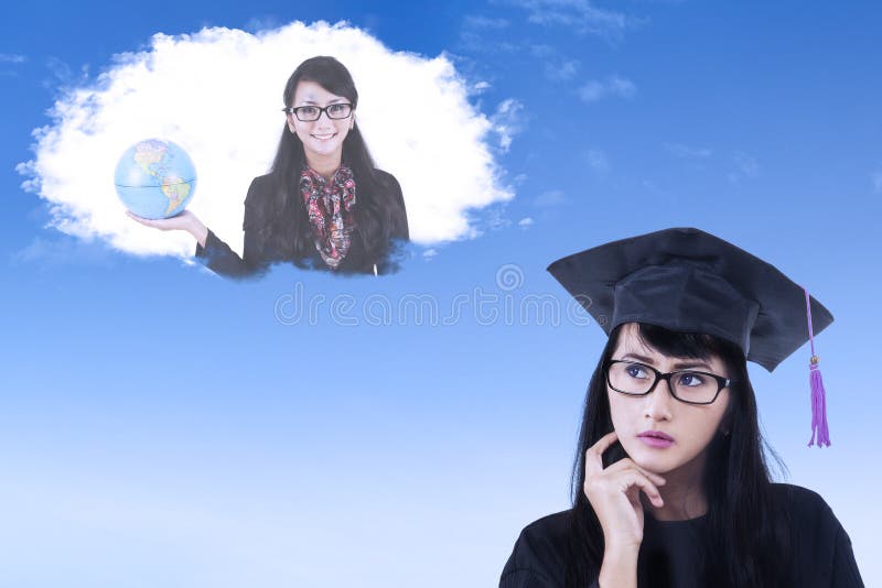 Female Student with Her Dream Stock Image - Image of career, asian ...