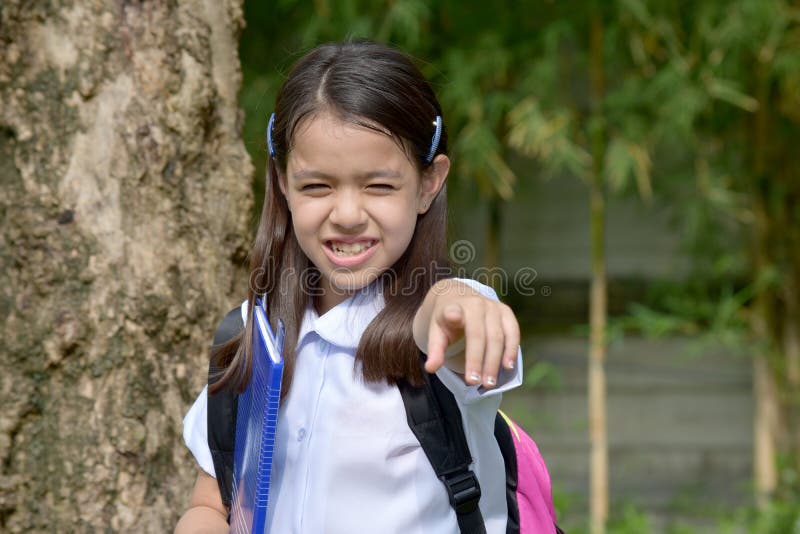 Female Student Pointing stock photo. Image of pointing - 156734120