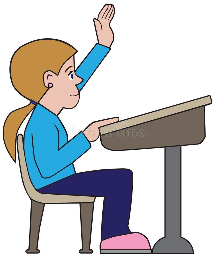 Female Student with Question Stock Vector - Illustration of hand, shirt ...