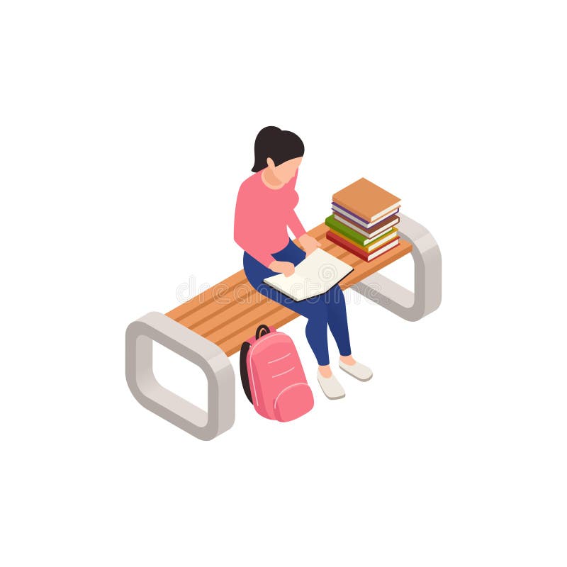 Isometric Student Icon stock illustration. Illustration of career ...