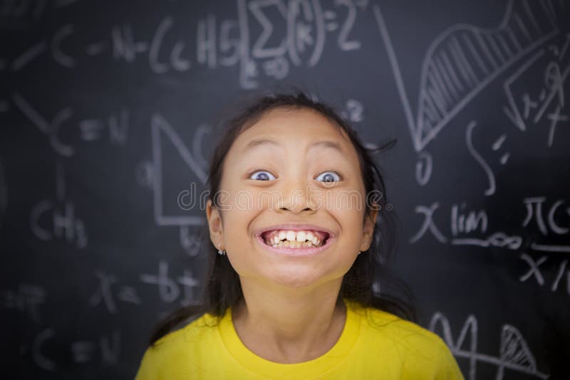 Female Student Smiling in the Classroom Stock Photo - Image of ...