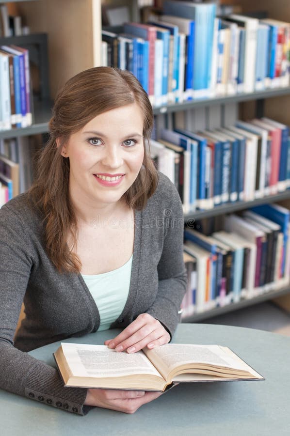 Female student studying stock image. Image of girl, college - 25076315