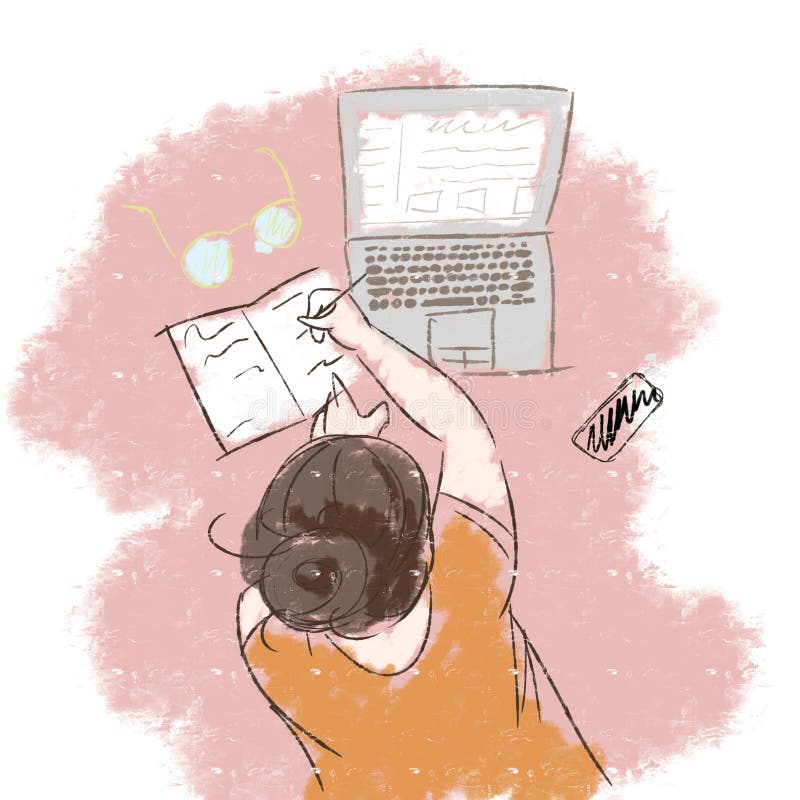 Student Taking Notes Stock Illustrations – 292 Student Taking Notes ...