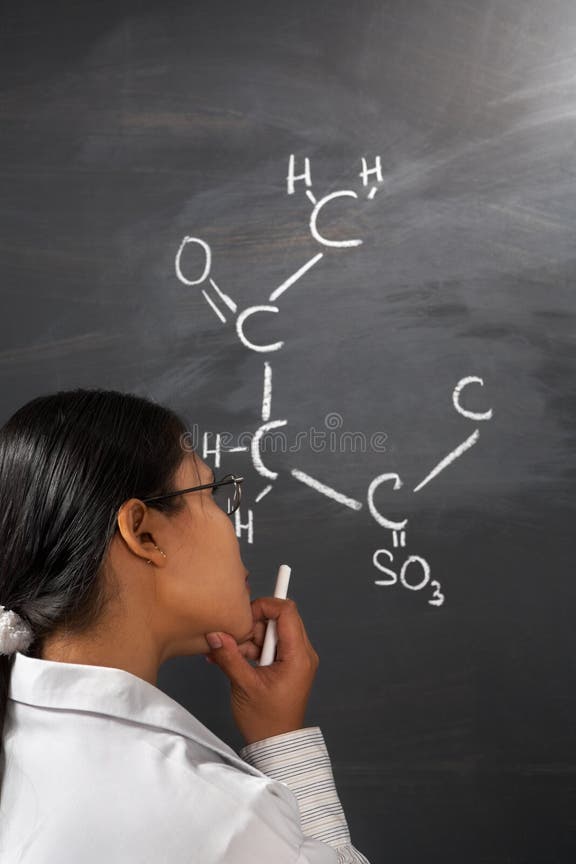 Female Student Thinking Hard Stock Photo - Image of blackboard ...