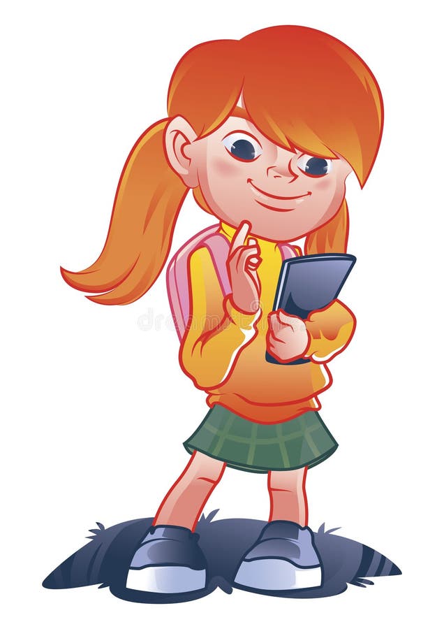 Female Student. Vector Illustration Decorative Design Stock Vector ...