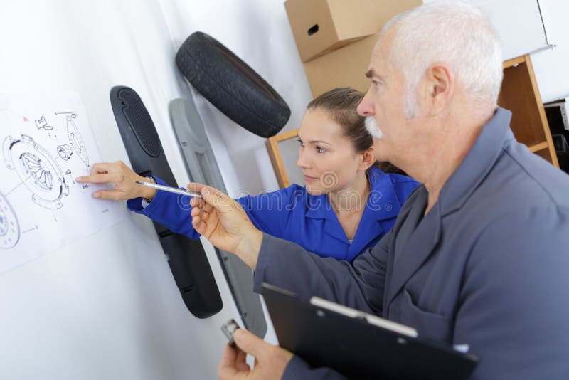 Female Student Working on Engineering Class Project Stock Image - Image ...
