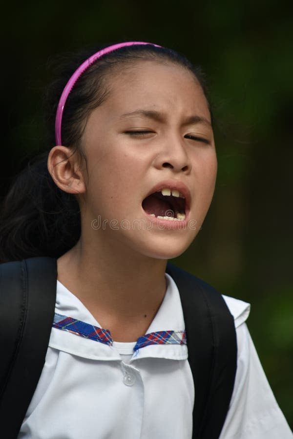 An a Female Student Yelling Stock Image - Image of screaming, female ...