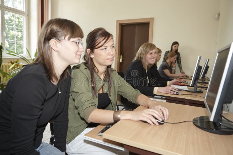 Female Students in Classroom Editorial Stock Image - Image of college ...