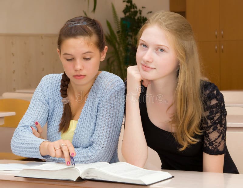 Female Students are Engaged in the Classroom Stock Image - Image of ...