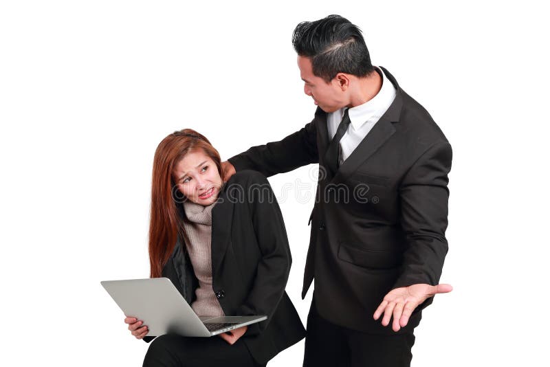 Female Subordinate Receive Complain from Boss or Customer Isolated ...