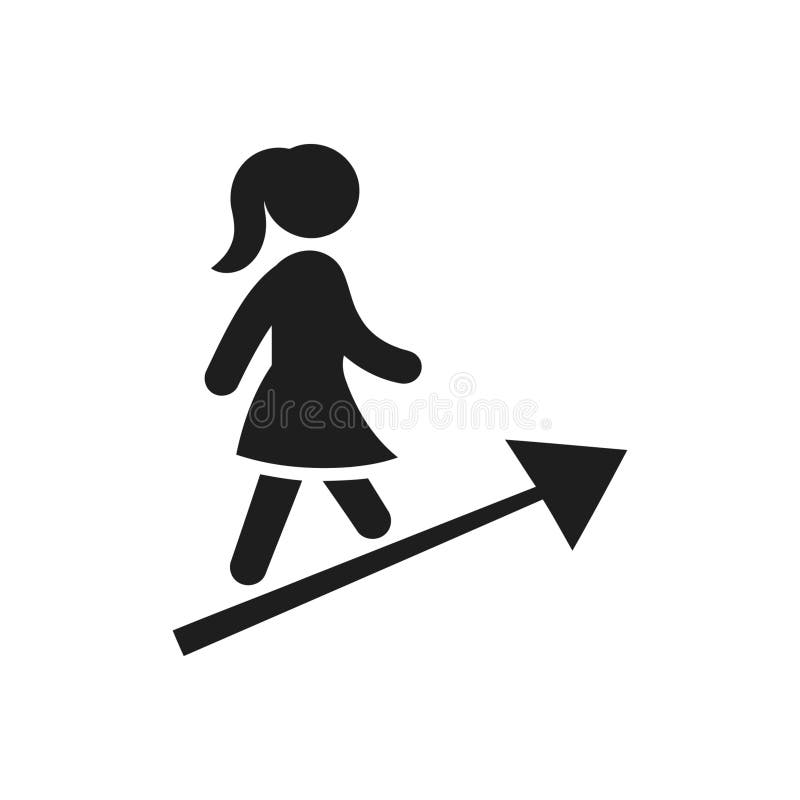 Female Success Path Icon stock vector. Illustration of growth - 361856466