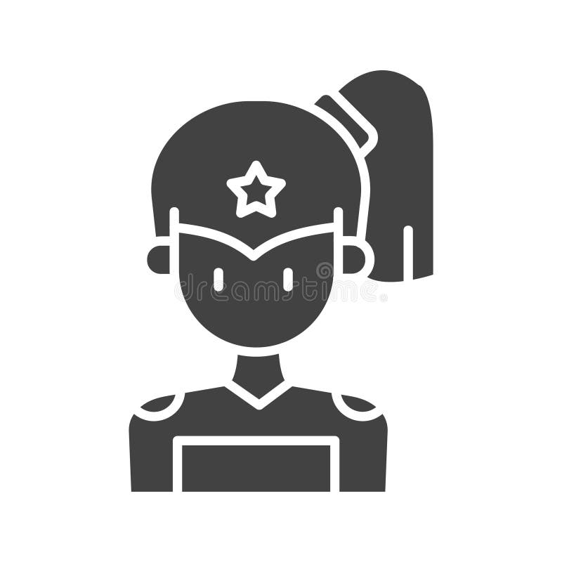 Female Superhero Icon Image. Stock Vector - Illustration of character ...