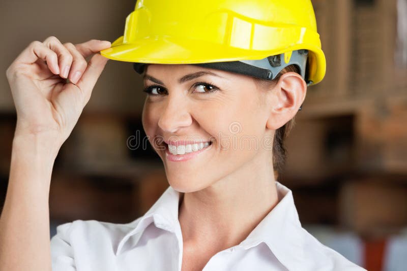 Female Supervisor stock image. Image of protection, industrial - 33205639