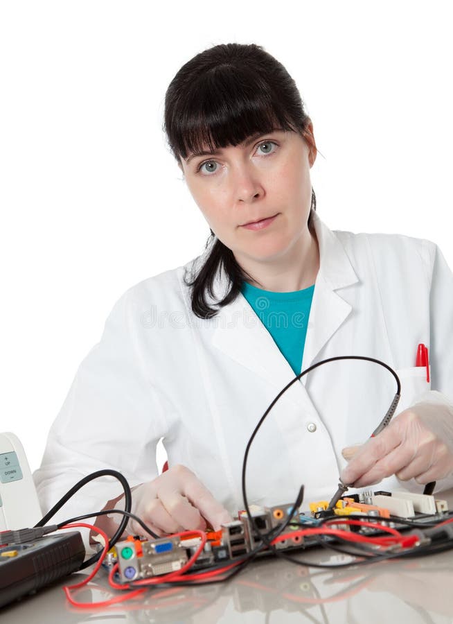 Female Support Computer Engineer Stock Photo - Image of problem, repair ...