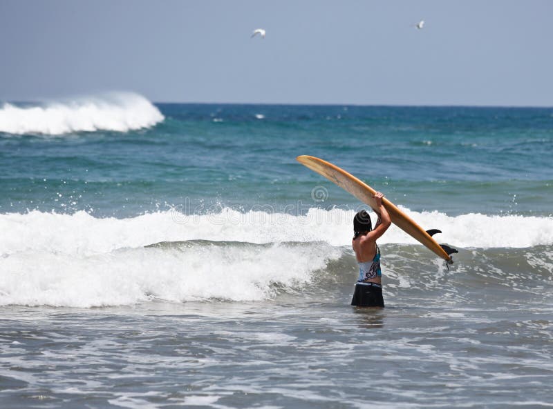 Surfer Girl Brooke Rudow Surfing in Waikiki Beach Editorial Stock Photo ...