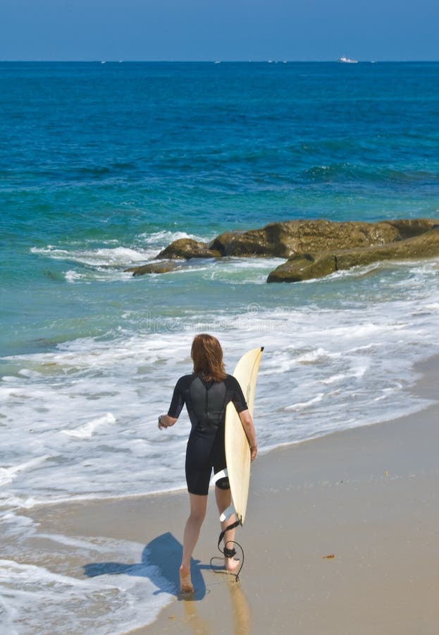 Female surfer stock photo. Image of beach, ocean, sand - 9898602