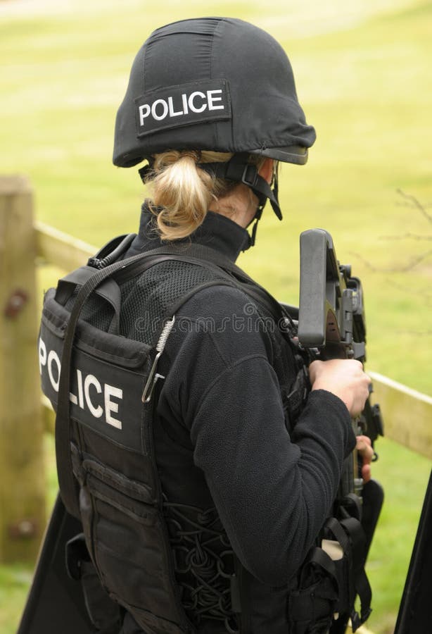 Female Police SWAT Marksman Editorial Stock Image - Image of female ...