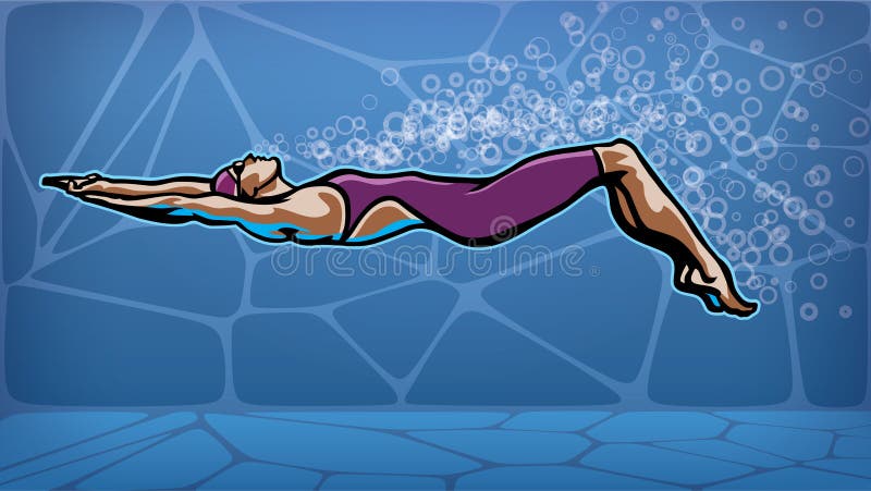 Stylized Swimmer Dive Stock Illustrations – 27 Stylized Swimmer Dive ...