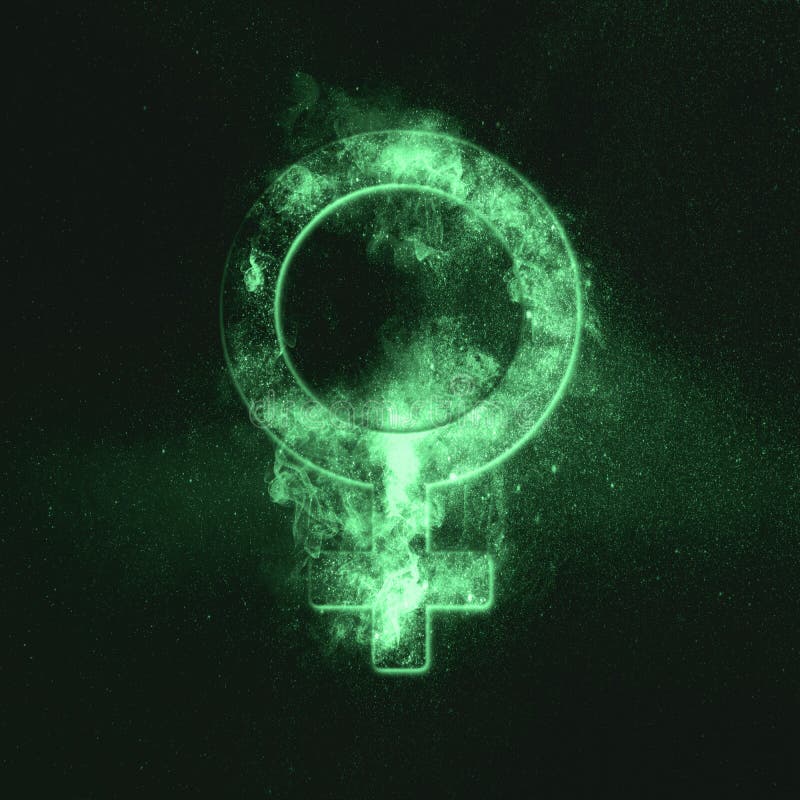 Female Symbol. Green Symbol Stock Image - Image of concept, milky ...