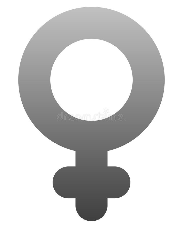 Female Symbol Icon - Medium Gray Thick Rounded Gradient, Isolated ...