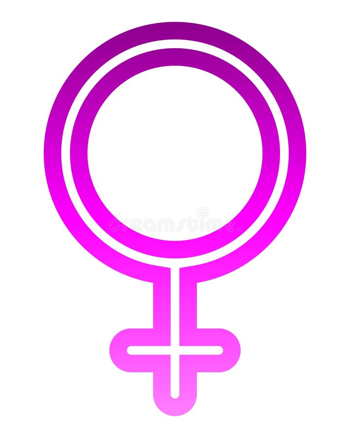Female Symbol Icon - Red Rounded, Isolated - Vector Stock Vector ...